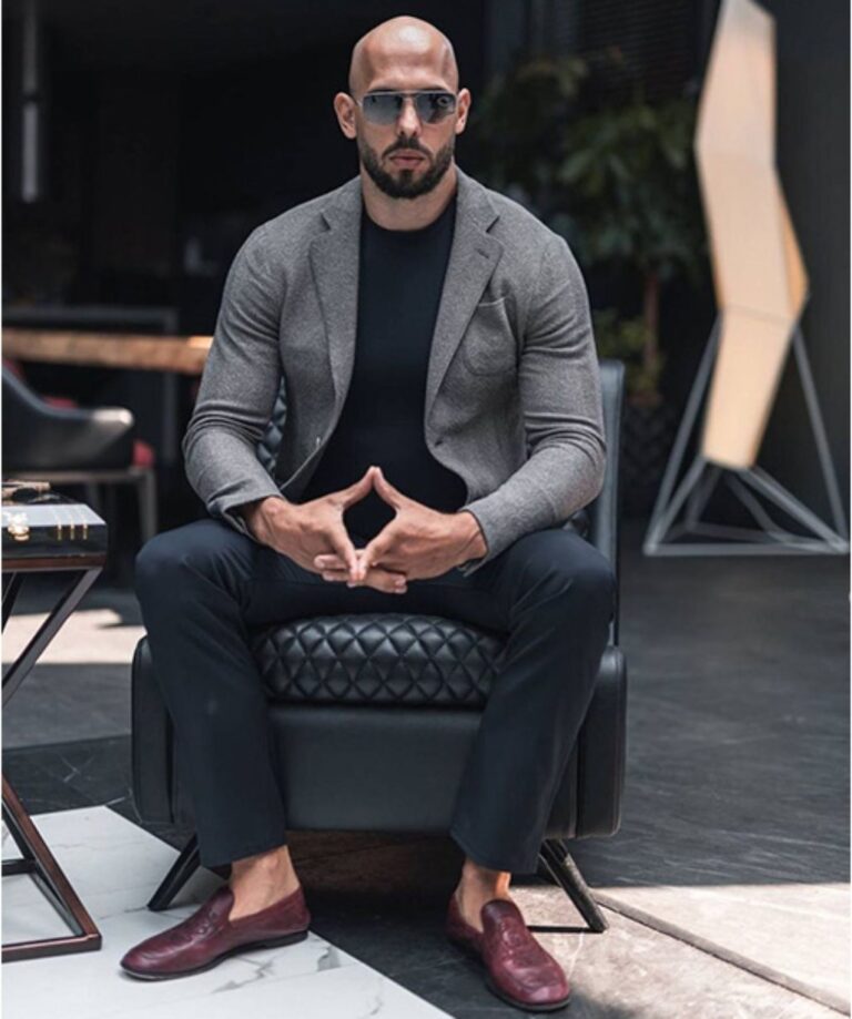 Top G Andrew Tate Grey Wool Blazer - Jacketmadness