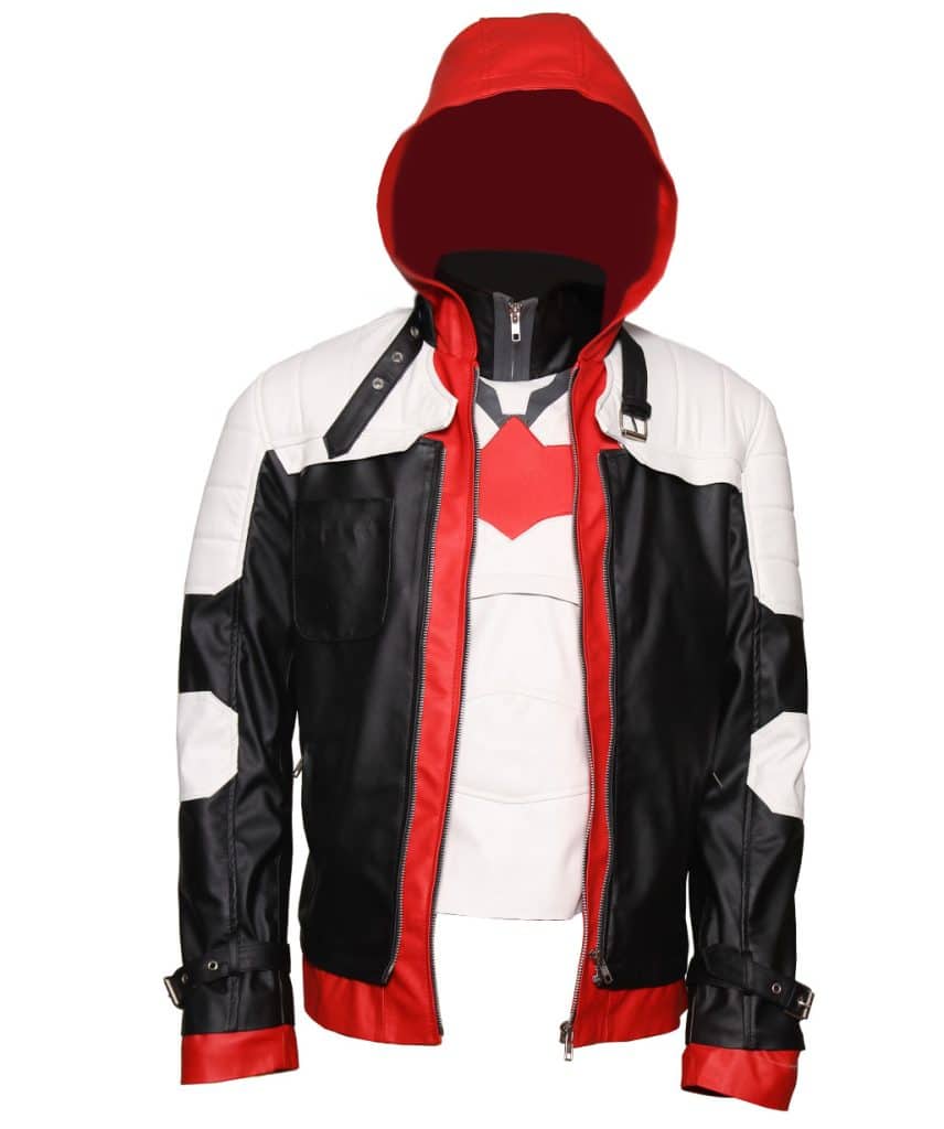 Batman Arkham Knight Red hood Leather Jacket & Vest Costume - Jacketmadness