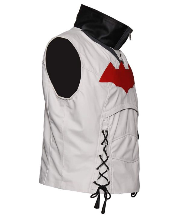 Batman Arkham Knight Red hood Leather Jacket & Vest Costume - Jacketmadness