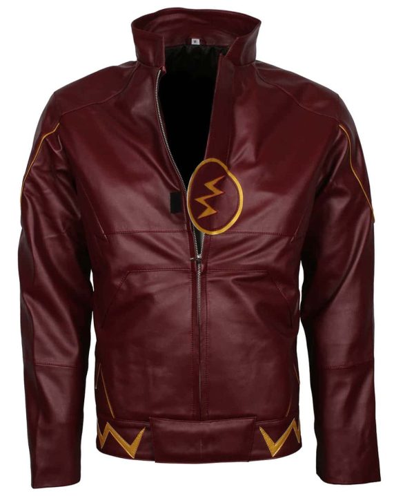 The Flash Barry Allen Grant Gustin Maroon Jacket Costume - Jacketmadness