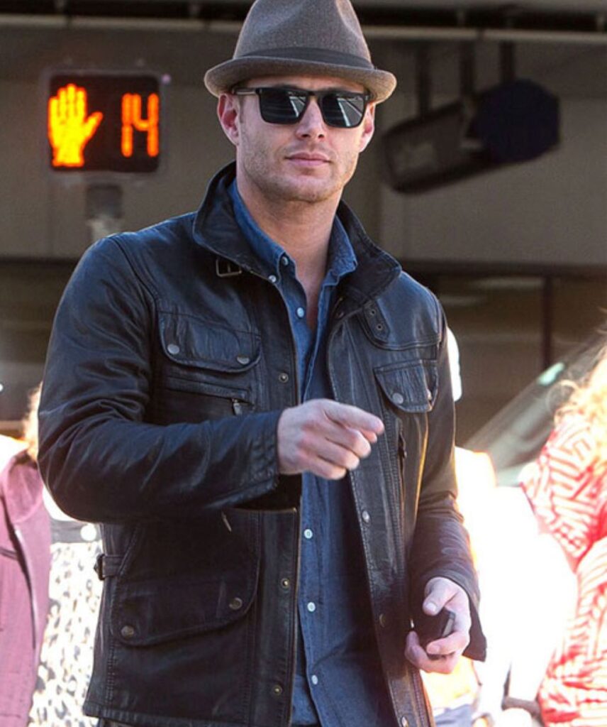 Jensen Ross Ackles Black Leather Jacket - Jacketmadness