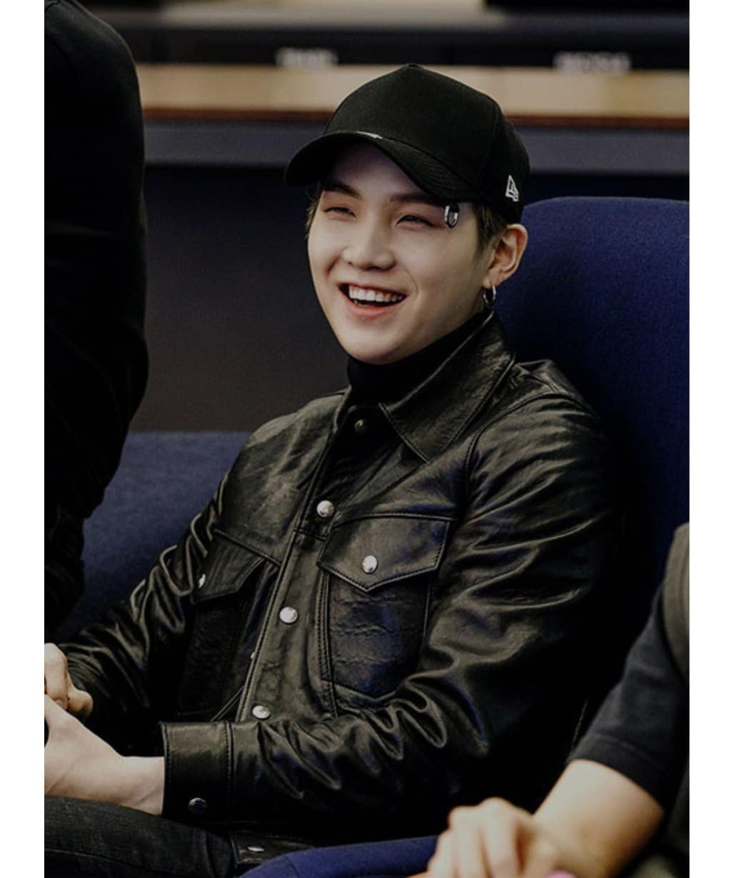 Suga Yoongi Black Leather Jacket - Jacketmadness