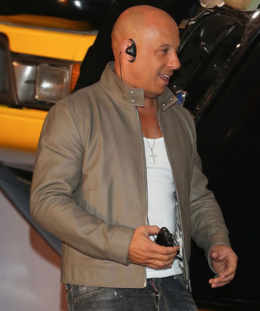 Vin Diesel Grey Leather Jacket - Jacketmadness