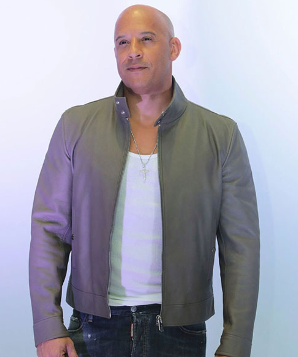 Vin Diesel Grey Leather Jacket - Jacketmadness