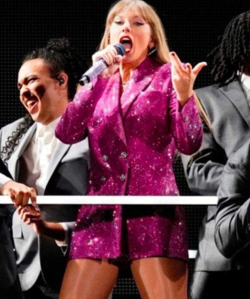 Taylor Swift The Eras Tour Pink Sequin Blazer - Jacketmadness