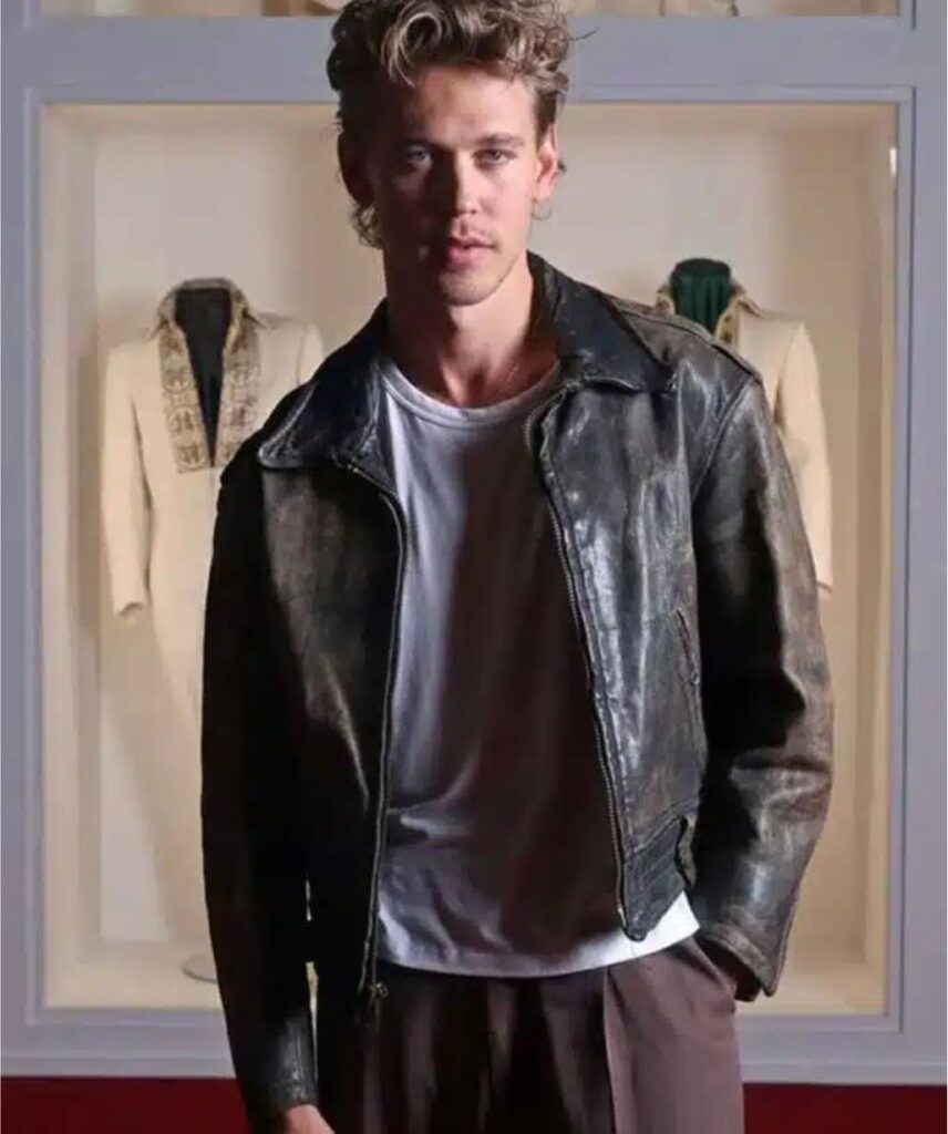 Austin Butler Distressed Black Leather Jacket Men - Jacketmadness