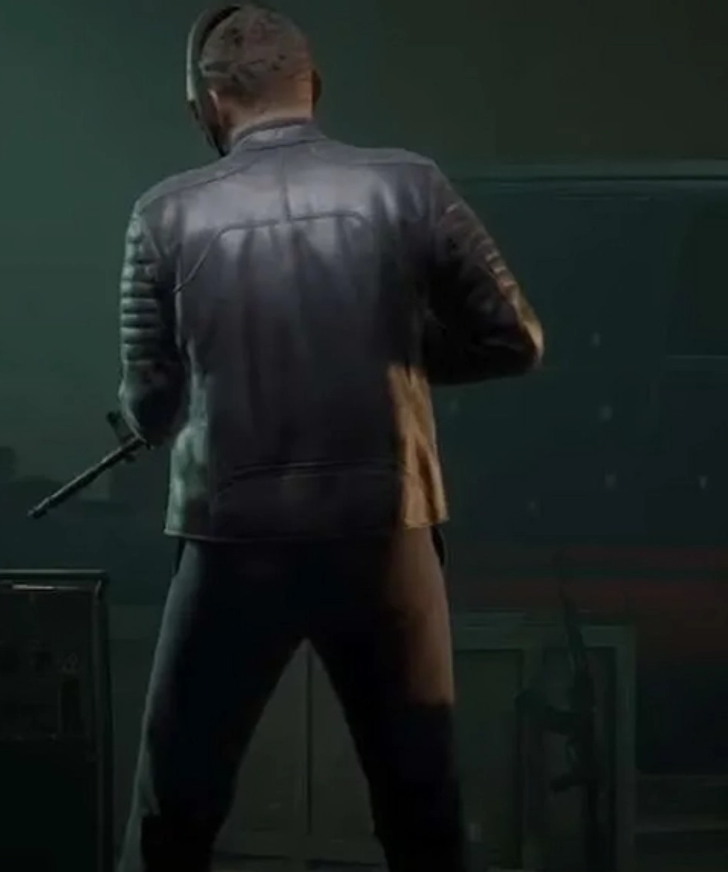 Payday 3 Wolf Cosplay Black Leather Costume Jacket - Jacketmadness