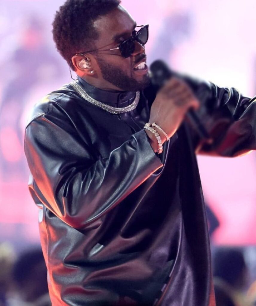 Sean Diddy Billboard Music Awards Black Leather Jacket - Jacketmadness
