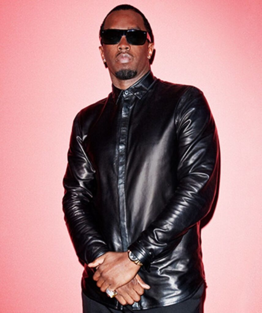Sean Diddy Black Leather Shirt - Jacketmadness