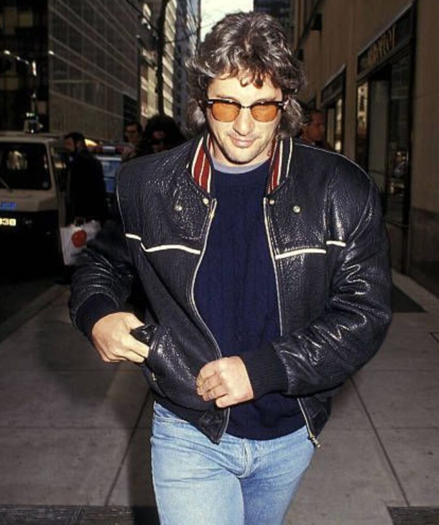 Richard Gere Black Leather Bomber Jacket - Jacketmadness