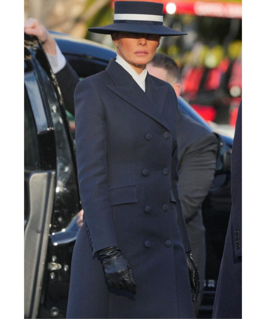 Melania Trump Inauguration Navy Coat - Jacketmadness