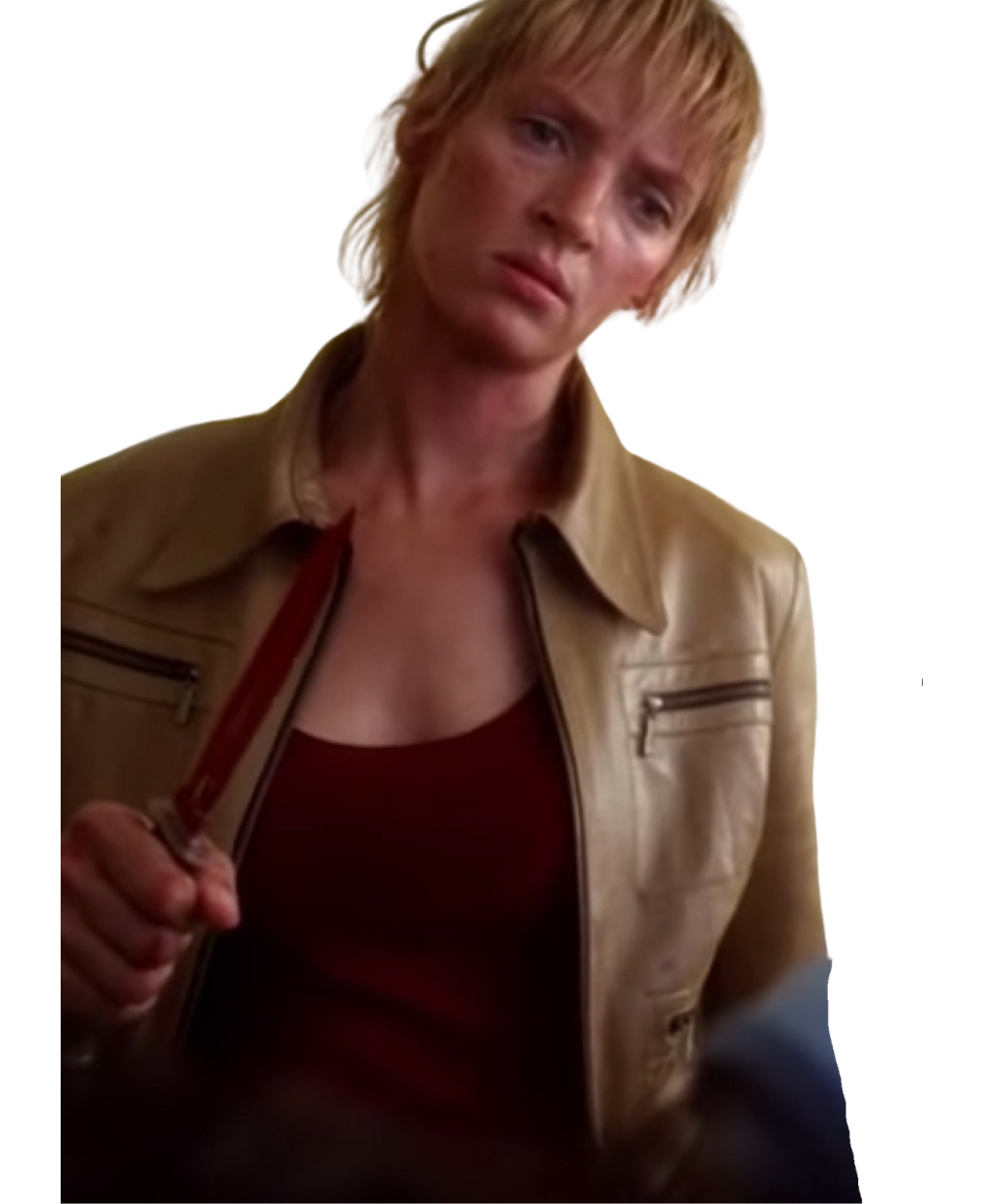 Kill Bill 2 Uma Thurman Brown Leather Jacket - Jacketmadness