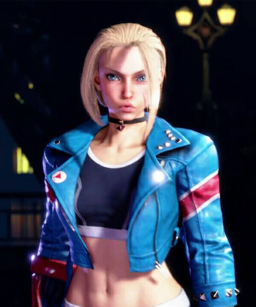 Cammy Street Fighter 6 Blue Cropped Jacket