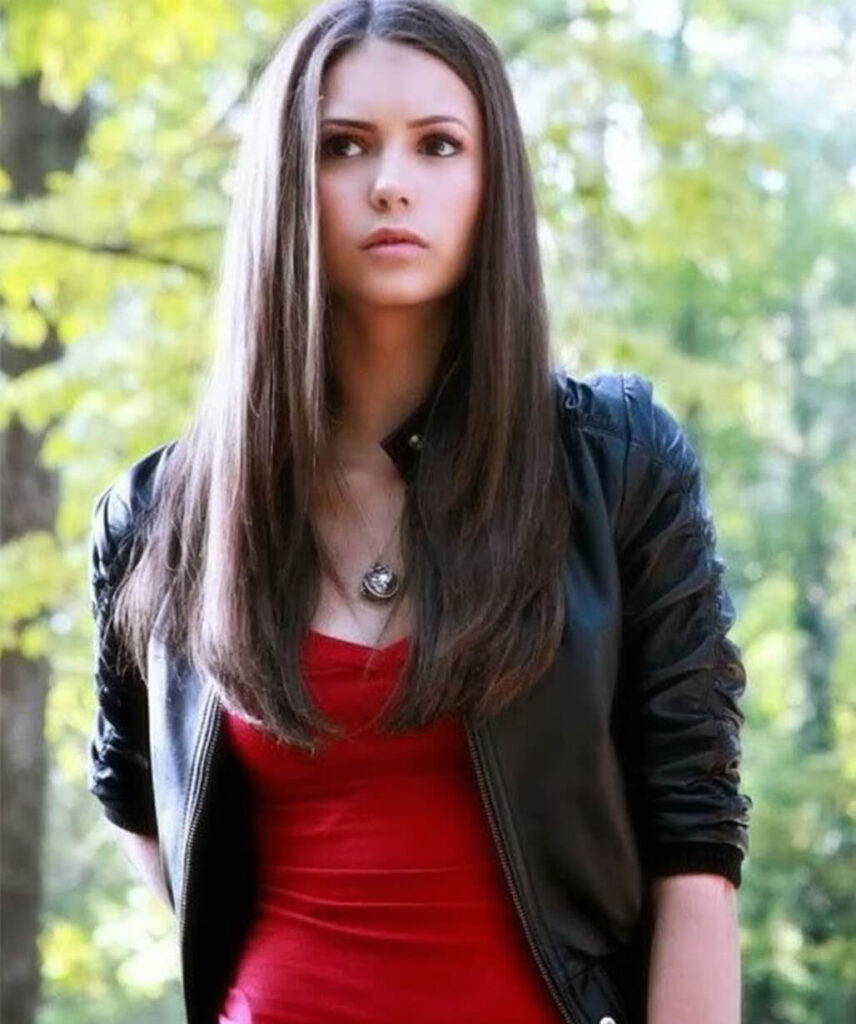 Nina Dobrev The Vampire Diaries Elena Gilbert Leather Jacket
