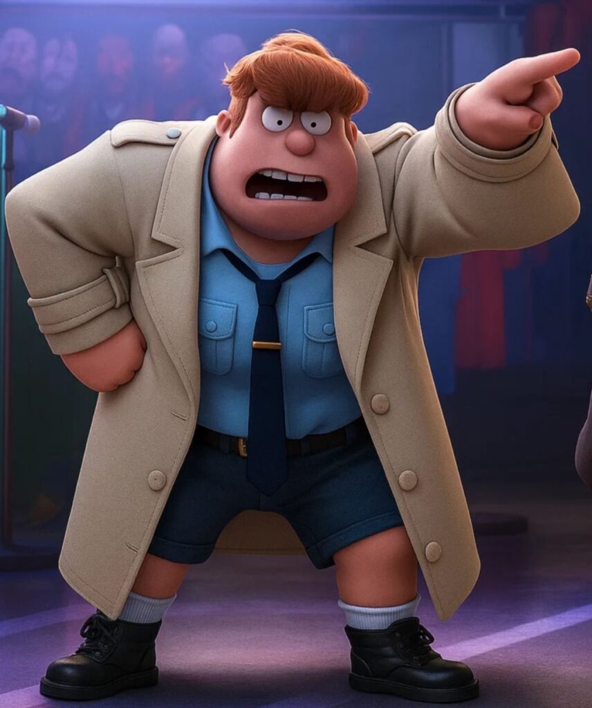 Chief Misty Luggins The Bad Guys 2 Beige Trench Coat