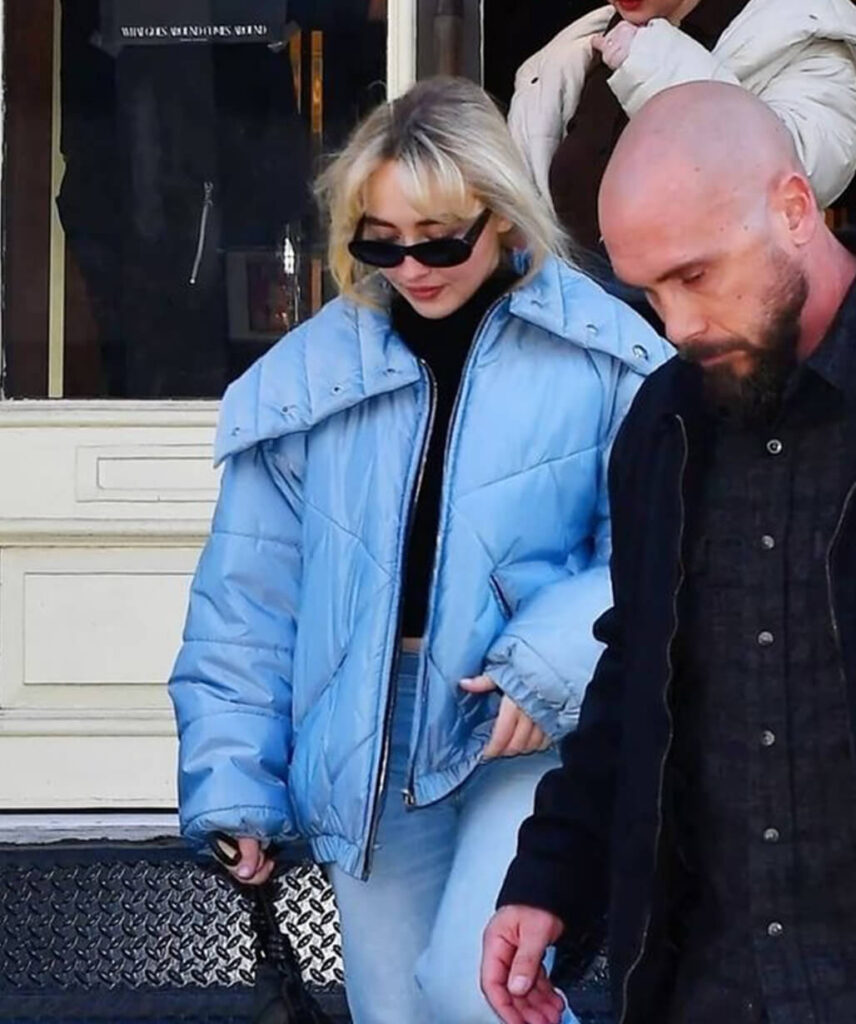 Sabrina Carpenter New Blue Puffer Jacket