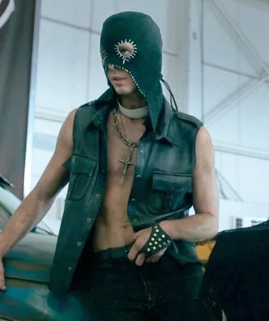 Twisted Metal S02 Tyler Johnston Black Leather Vest